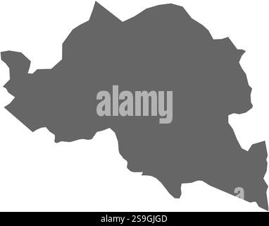Map of Bulgaria as a gray piece, Smolyan is highlighted in red Stock ...
