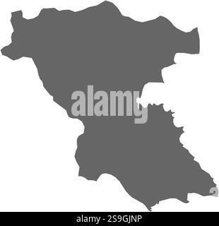 Map of Bulgaria as a gray piece, Burgas is highlighted in red Stock ...