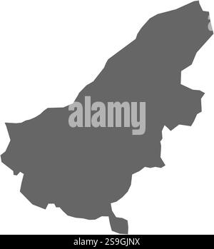 Map of Bulgaria as a gray piece, Ruse is highlighted in red Stock ...