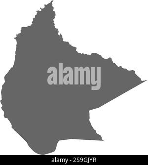 Map of Bolivia as a gray piece, Beni is highlighted in red Stock Vector ...