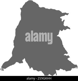 Equateur province map Congo Democratic Republic grey illustration ...