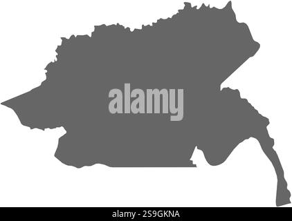 Map of Colombia as a gray piece., Guainia is highlighted in red Stock ...
