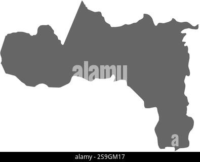 Map of Ethiopia as a gray piece, Tigray is highlighted in red Stock ...