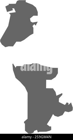 Map of China as a gray piece., Macau is highlighted in red Stock Vector ...