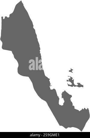 Map of Eritrea with the provinces, Debub is highlighted by orange Stock ...