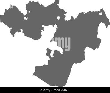 Map of Ethiopia as a gray piece, Oromia is highlighted in red Stock ...