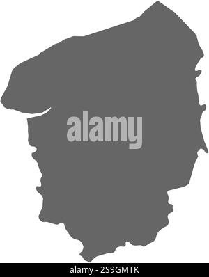 Simple outline map of Normandy is a region of France. Stylized minimal ...