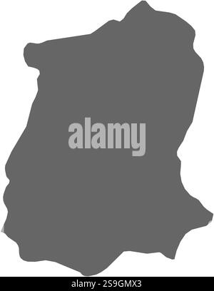 Sikkim map. Just a simple border map. Shape of the state. Flat blank ...