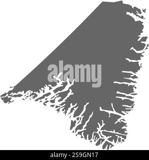 Map of Kujalleq, a province of Greenland Stock Vector Image & Art - Alamy