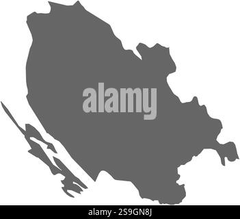 Map of Lika-Senj, a province of Croatia Stock Vector Image & Art - Alamy