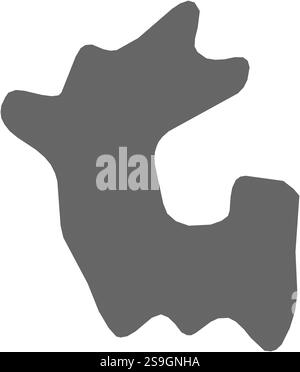 Map of India as a gray piece., Dadra and Nagar Haveli is highlighted in ...