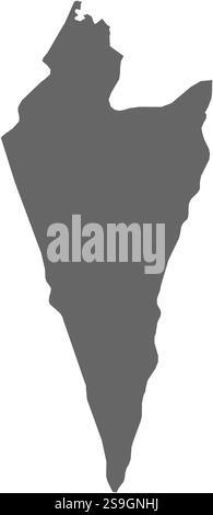 Map of Israel as a gray piece., Kujalleq is highlighted in red Stock ...