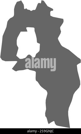 Map of Cambodia with the provinces, Kandal is highlighted Stock Vector ...