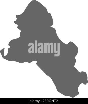 Map of Ireland as a gray piece, Monaghan is highlighted in red Stock ...