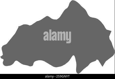 Map of Lesotho as a gray piece, Berea is highlighted in red Stock ...