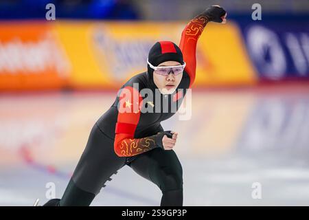 CALGARY, CANADA - JANUARY 26: Shihui Yu of China competing during the ...