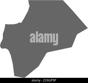 Map of Jordan as a gray piece, Ma'an is highlighted in red Stock Vector ...