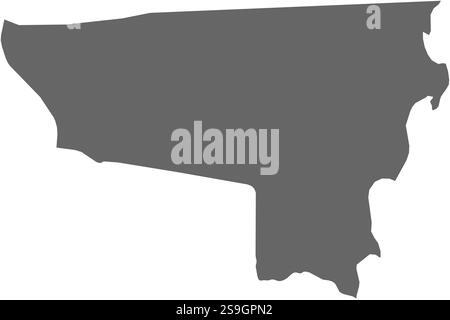 Map of Liberia as a gray piece, River Gee is highlighted in red Stock ...