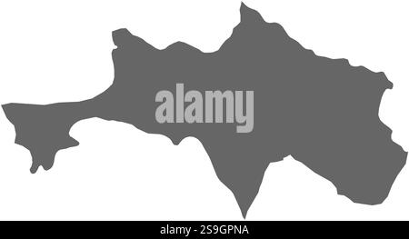 Map of Laos as a gray piece, Bolikhamsai is highlighted in red Stock ...