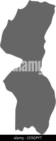 Map of Nepal as a gray piece, Mechi is highlighted in red Stock Vector ...