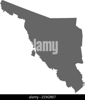 Map of Sonora, a province of Mexico Stock Vector Image & Art - Alamy