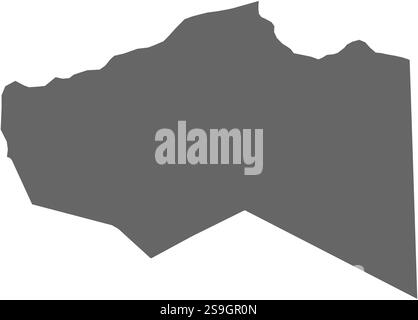Map of Libya as a gray piece, Murzuq is highlighted in red Stock Vector ...