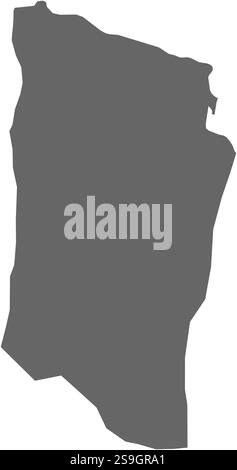 Map of Libya as a gray piece, Derna is highlighted in red Stock Vector ...