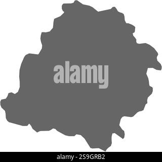 Map of Poland as a gray piece., Lódz is highlighted in red Stock Vector ...