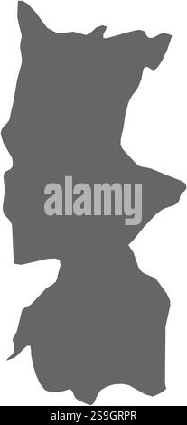 Map of Nepal as a gray piece, Koshi is highlighted in red Stock Vector ...