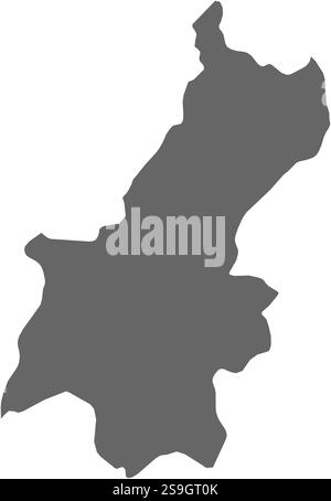 Map of Nepal as a gray piece, Janakpur is highlighted in red Stock ...