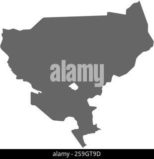 Tillaberi Region (Regions of Niger, Republic of the Niger) map vector ...