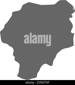 Map of Romania as a gray piece, Bistrita-Nasaud is highlighted in red ...