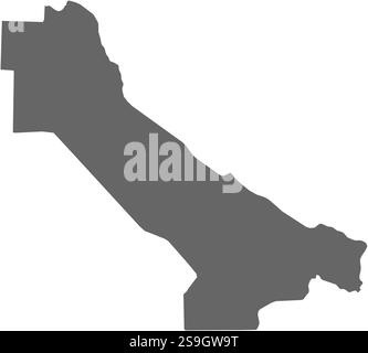 Map of Turkmenistan with the provinces, Lebap is highlighted Stock ...