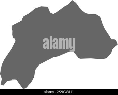 Map of Turkey with the provinces, Burdur is highlighted by orange Stock ...