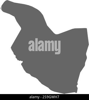 Al Qadarif state (Republic of the Sudan, North Sudan) map vector ...