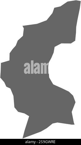 Ainaro East Timor map grey illustration silhouette Stock Vector Image ...