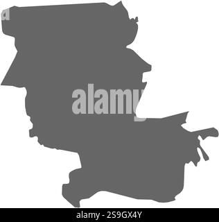 Map of Uzbekistan as a gray piece, Jizzakh is highlighted in red Stock ...