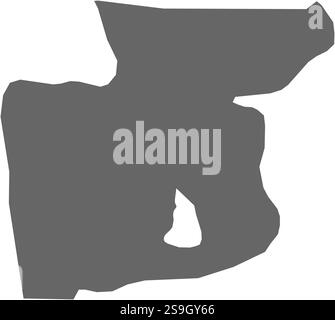 Trinidad and Tobago map with shapes of regions. Blank vector map of the ...