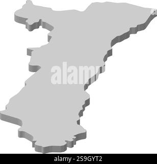 Map of France as a gray piece., Alsace is highlighted in red Stock ...