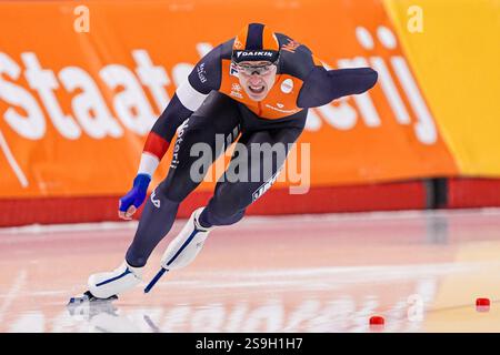 CALGARY, CANADA - JANUARY 26: Mats Van Den Bos of Netherlands competing ...