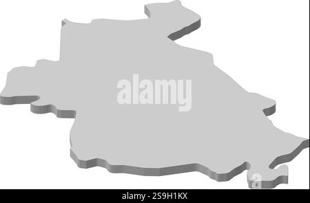 Map of Syria as a gray piece., Idlib is highlighted in red Stock Vector ...