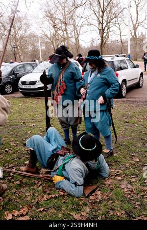 The Mall, London, UK. 26th January, 2025 A group of period accurately ...