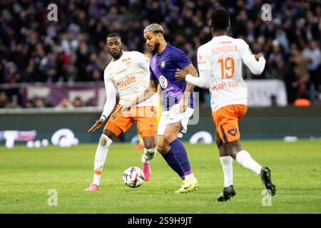 Aaron Donnum of Toulouse during the French championship Ligue 1 ...