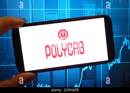 In this photo illustration, the Polycab India Limited company logo is ...