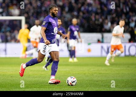 Mark McKenzie of Toulouse during the French championship Ligue 1 ...