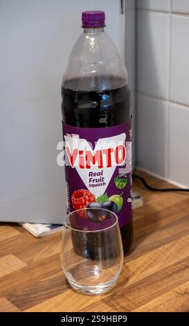 Glass of Vimto squash Stock Photo - Alamy