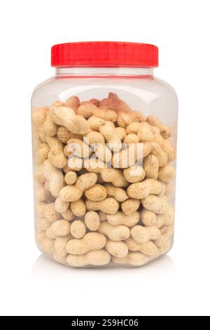 Peanut snack in jar on dark background Stock Photo - Alamy