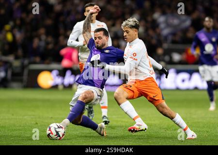 Aaron Donnum of Toulouse during the French championship Ligue 1 football match between Toulouse ...