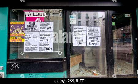 Anti-capitalistic posters protesting against Vincent Bolloré economic ...