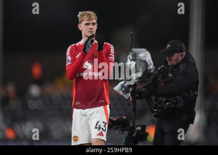 Manchester United's Toby Collyer celebrates with the crowd after the ...